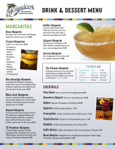 Norwood Menu - Acapulcos