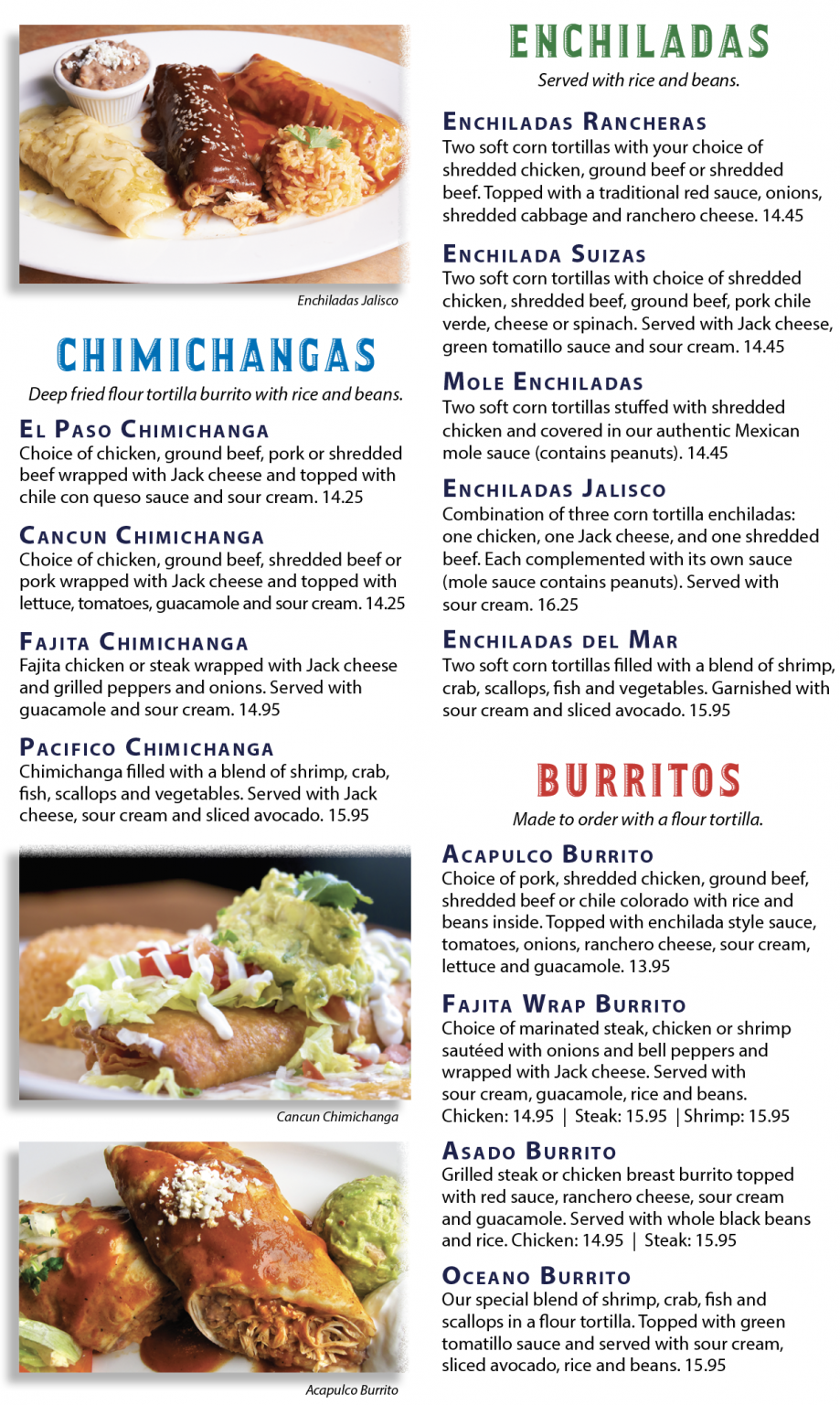 Beverly Menu - Acapulcos